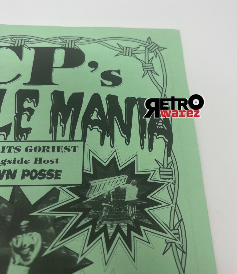 Insane Clown Posse Strangle-Mania Flyer 8.5x11” 1996 ICP Mick Foley ...