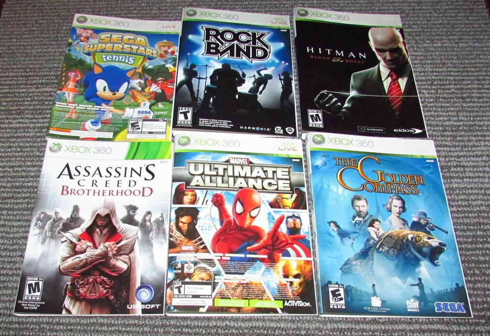 Lot of 50 Case Artwork Inserts Only for Xbox 360 All Authentic | eBay
