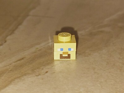 New LEGO Minecraft Little Figure Head Eyes Mouth STEVE Micromob Face ...