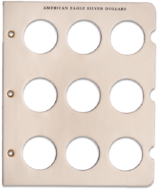 Littleton Album Blank Page For American Silver Eagle Page Coins ...
