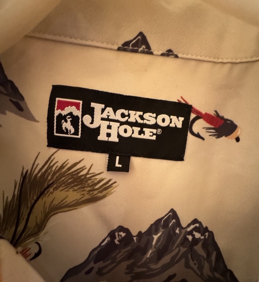 Jackson Hole Fly Fishing Design Shirt Men’s Size Large NWT | eBay UK