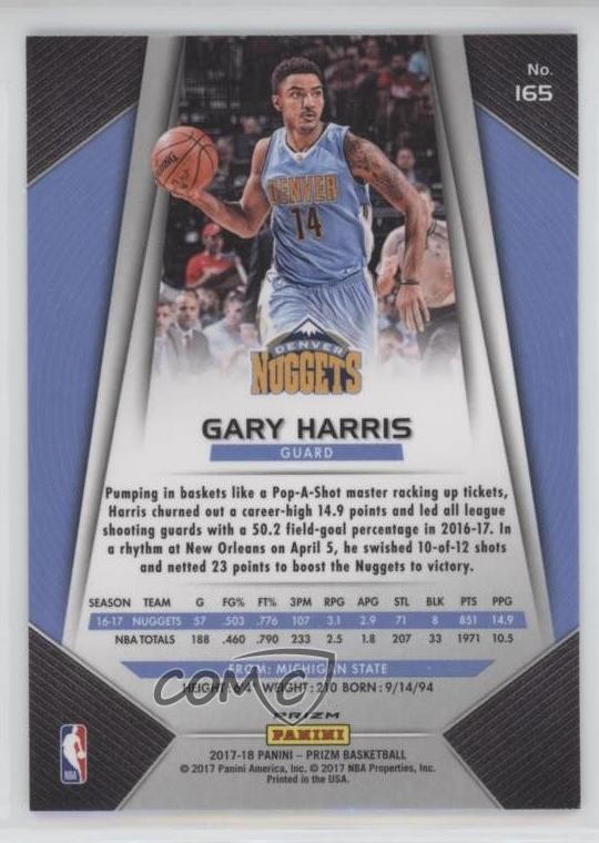 2017-18 Panini Prizm Red White & Blue Prizm Gary Harris #165 jn1 | eBay
