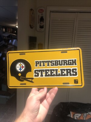 1980s Pittsburgh Steelers Booster License Plate NFL Football License ...