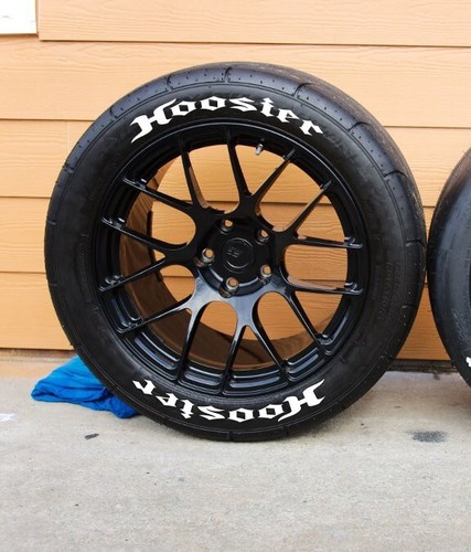 Tire Lettering Raised Fit HOOSIER Stickers 16"-22" FOR 4 Tires 1.25 ...