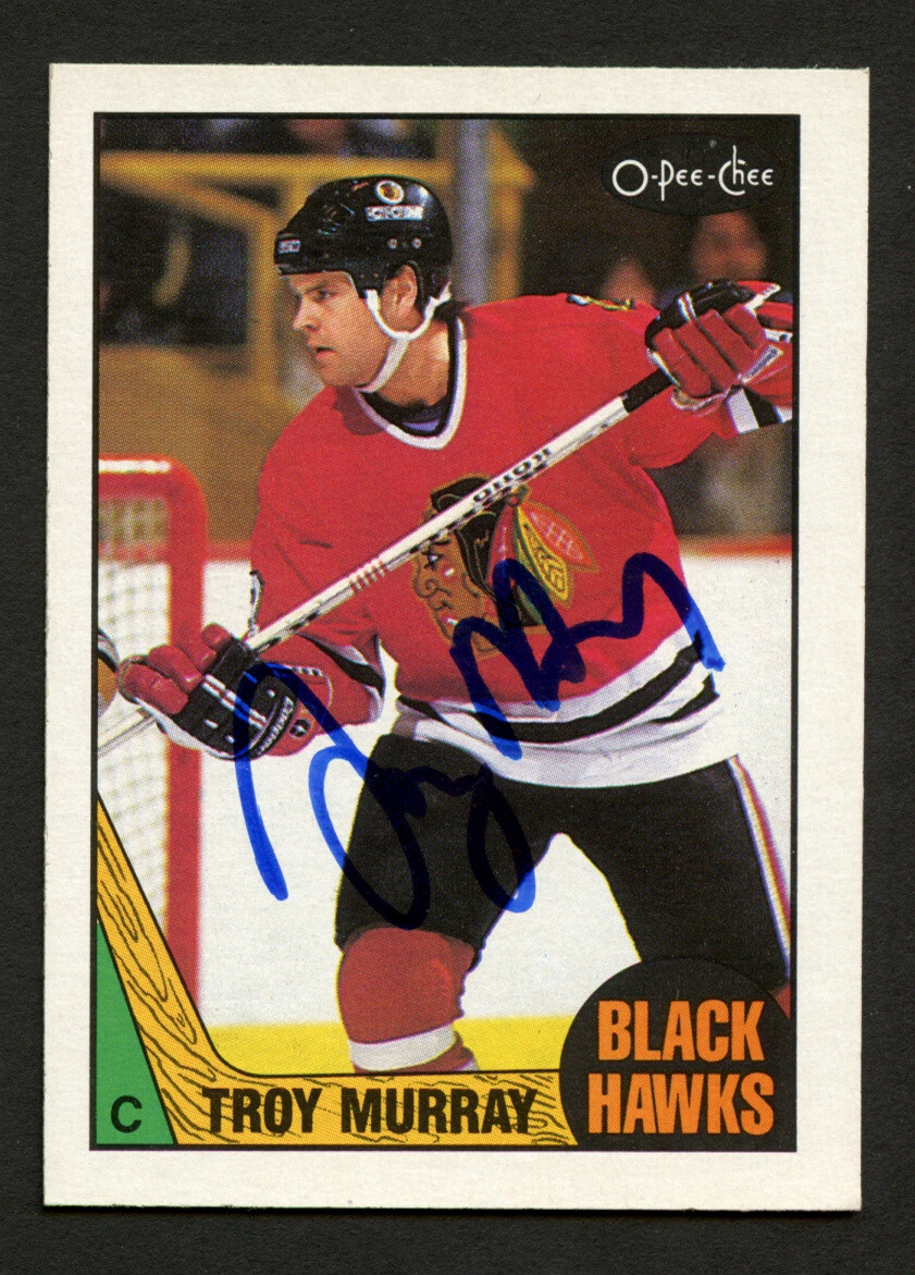 Troy Murray #74 signed autograph auto 1987-1988 O-Pee-Chee Hockey Card ...
