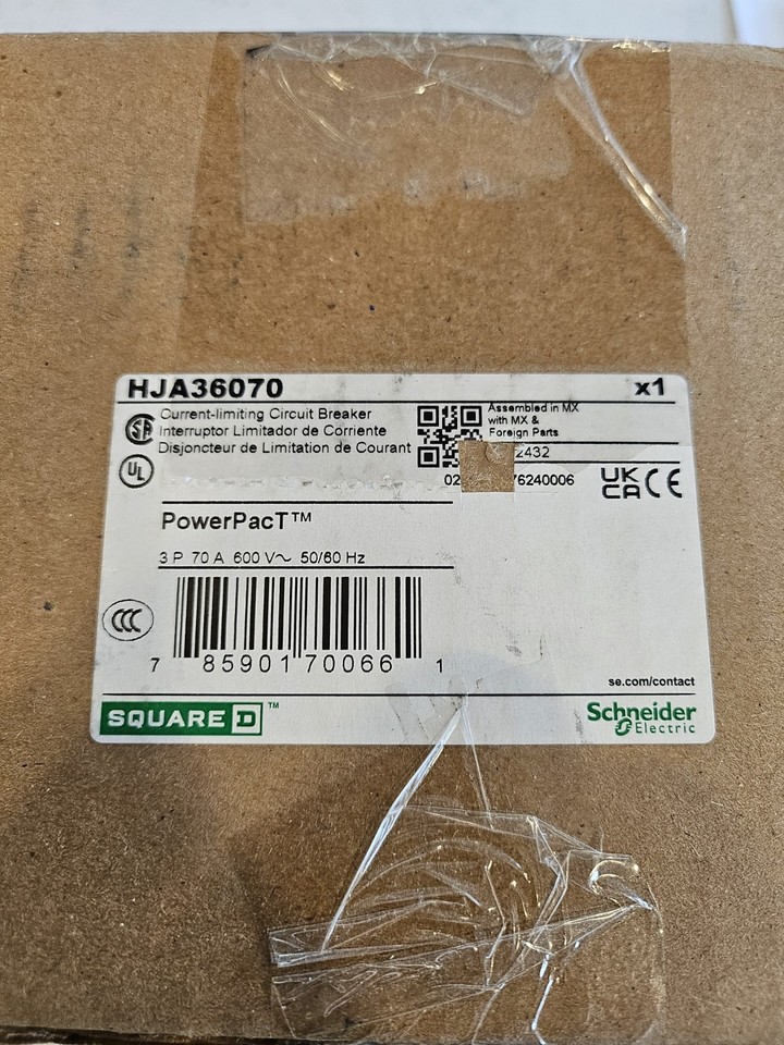 HJA36070, PowerPact H, 70A, 3 Pole, 25kA | eBay