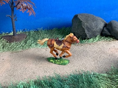 Elastolin Germany Light Brown Horse Galloping Vintage Miniature Figure ...