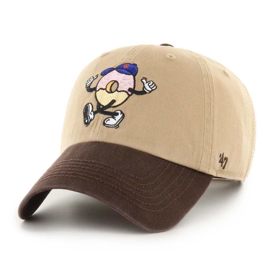'47 Brand Cap MLB New York Mets Khaki Cartoon Icon '47 Clean Up Donut ...