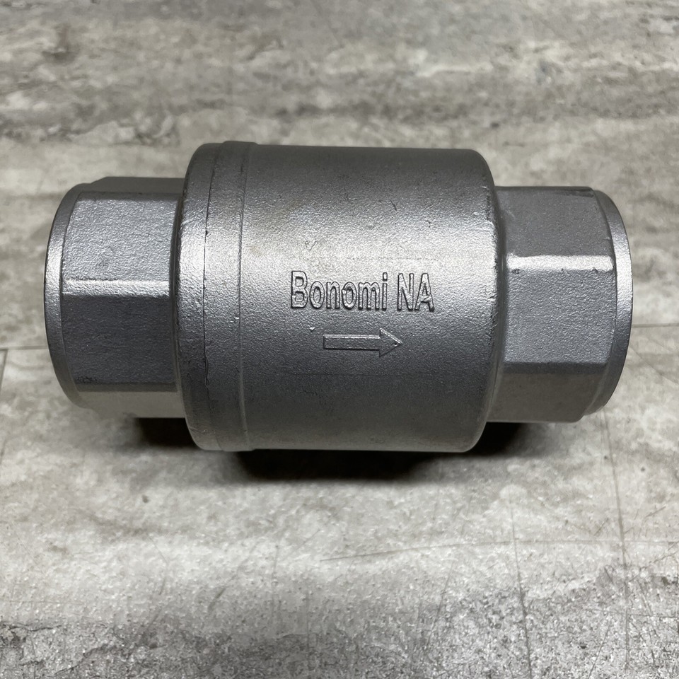 Bonomi S800-1 1/2 Inline Spring Check Valve, Stainless Steel, 1-1/2 ...