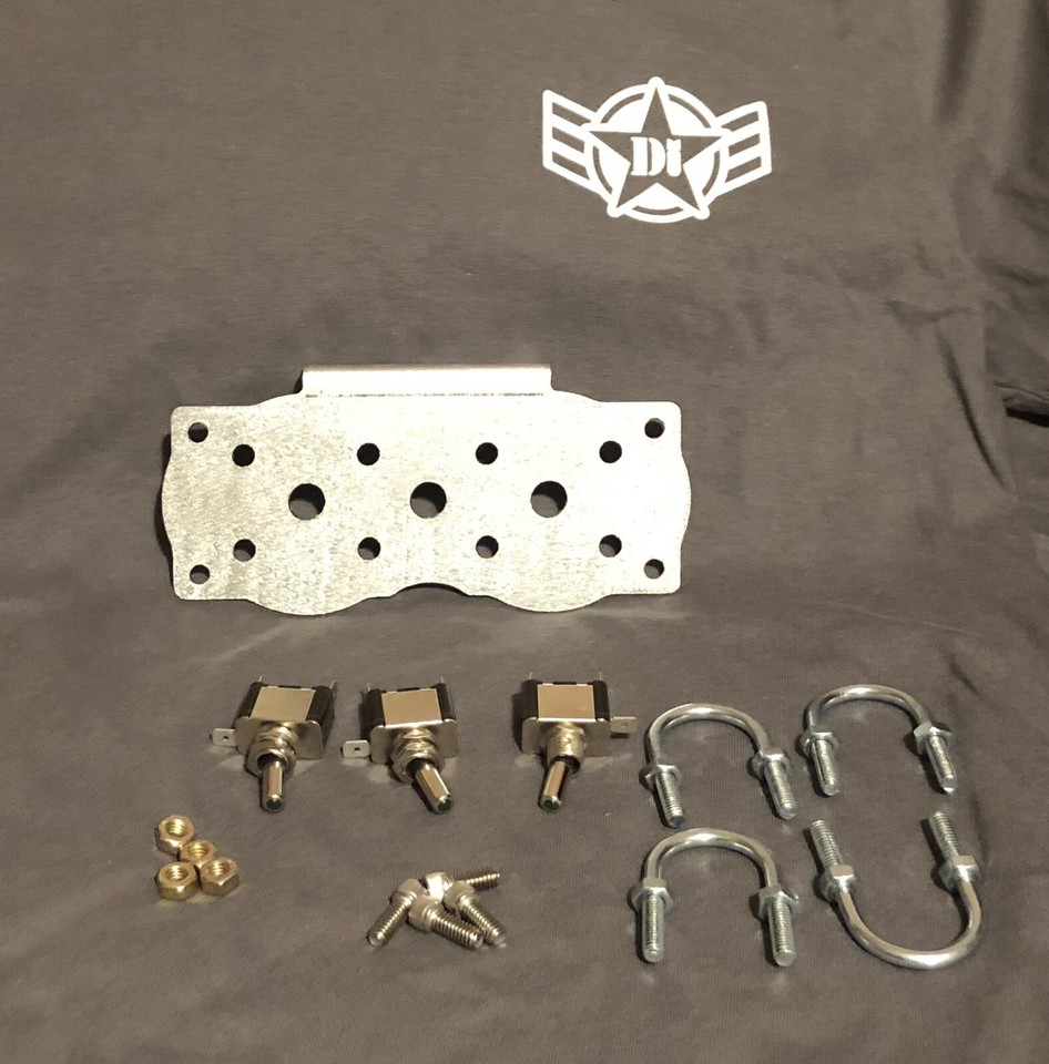 Custom Triple Switch Panel Bomber Style 12v | Gasser Hot Rod Bezel Rat ...