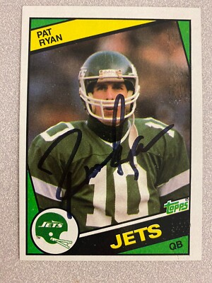 Pat Ryan signed NEW YORK JETS card 1984 Topps | eBay