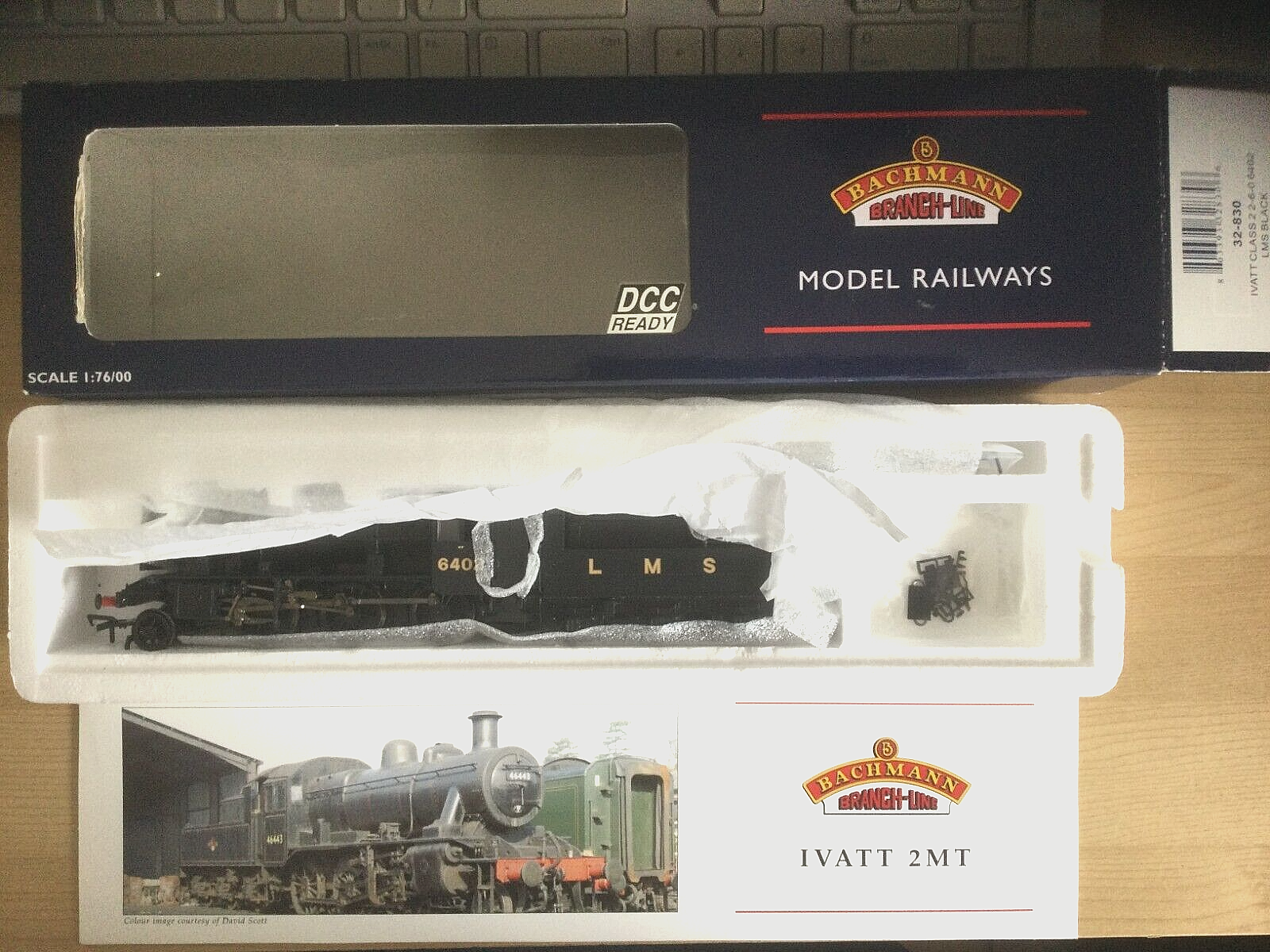 Bachmann OO Gauge Ivatt Class 2mt Steam LOCO in LMS Black Livery No ...