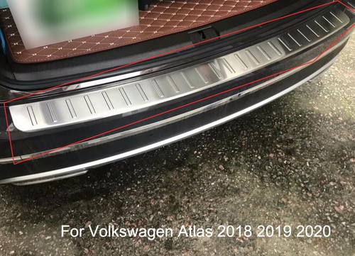Silver Car Rear Bumper Guard Trunk Edge Trim Cover For VW Atlas 2018 ...