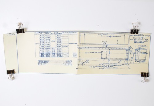Milk Refrigerator Reefer Cars Class R-7 Stencil 1937 Train Blueprint 15 ...