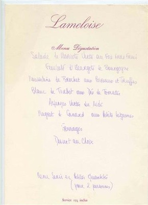 Hotel Restaurant Lameloise Menu Place D'Armes Chagny France 3 Michelin ...