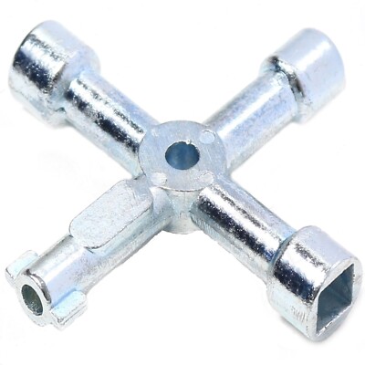 4 Way Utility Key Plumbing Radiator Bleed Gas Electric Meter Stop Cock ...