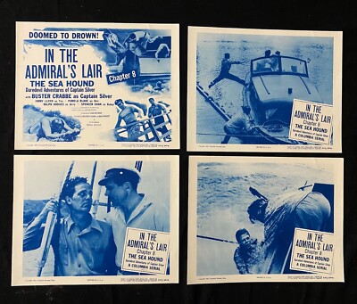 Sea Hound Serial Complete 4 Lobby Card Set Chapter 18 1955 | eBay