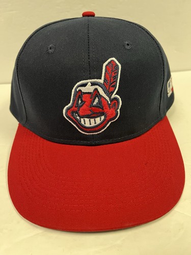 Cleveland Indians Chief Wahoo Baseball Cap Hat OSFM Hook & Loop Closure ...