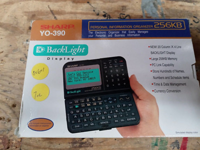 Sharp Personal Information Organizer. Model YO-390 Vintage | eBay