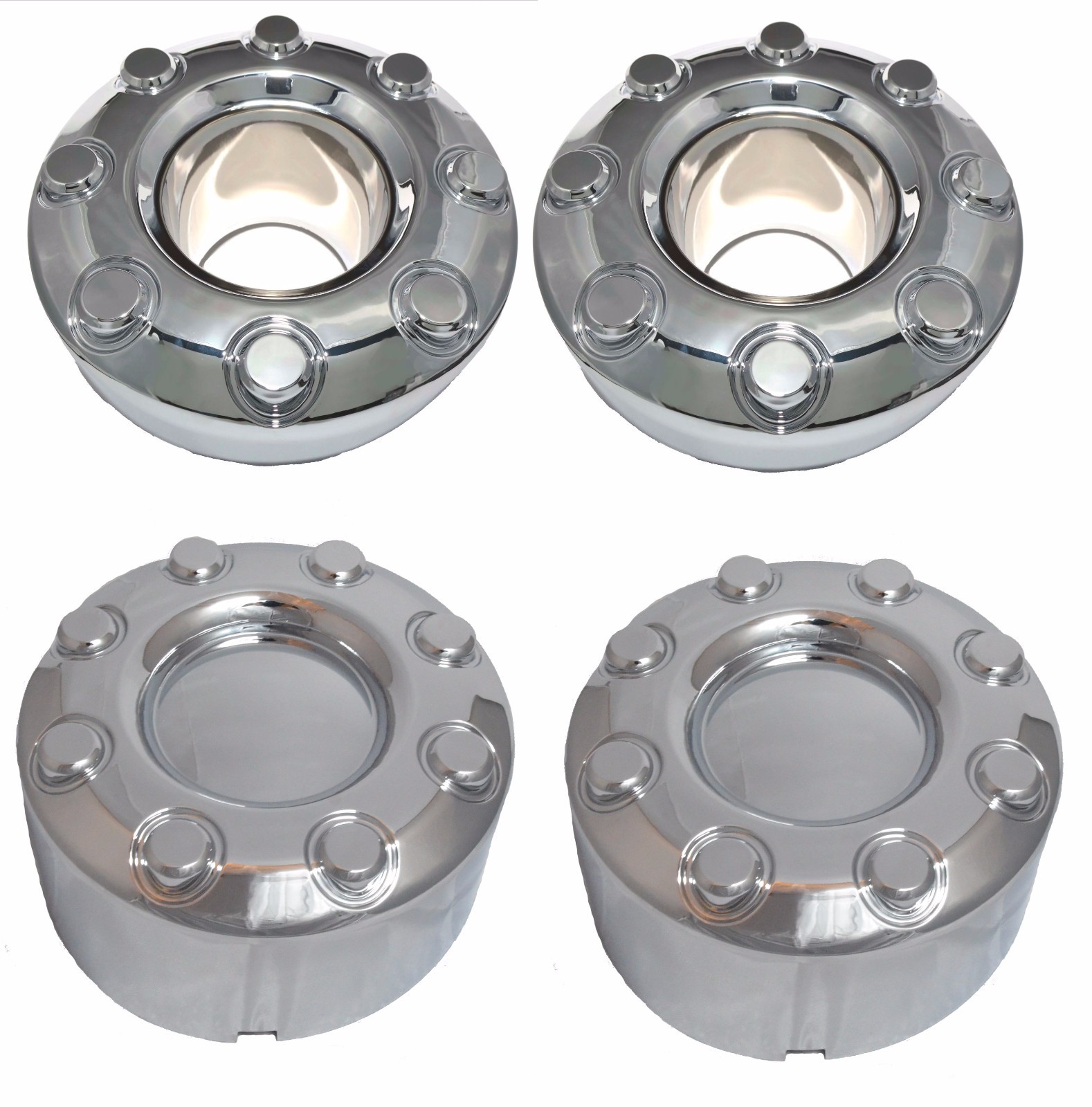 2005-2016 Ford F-350 F350 Dually Wheel Chrome Center Caps SET 4x4 ...