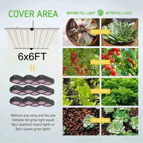 640W 8Bar Pro Replaces Gavita 1700e LED Foldable Grow Light Full ...