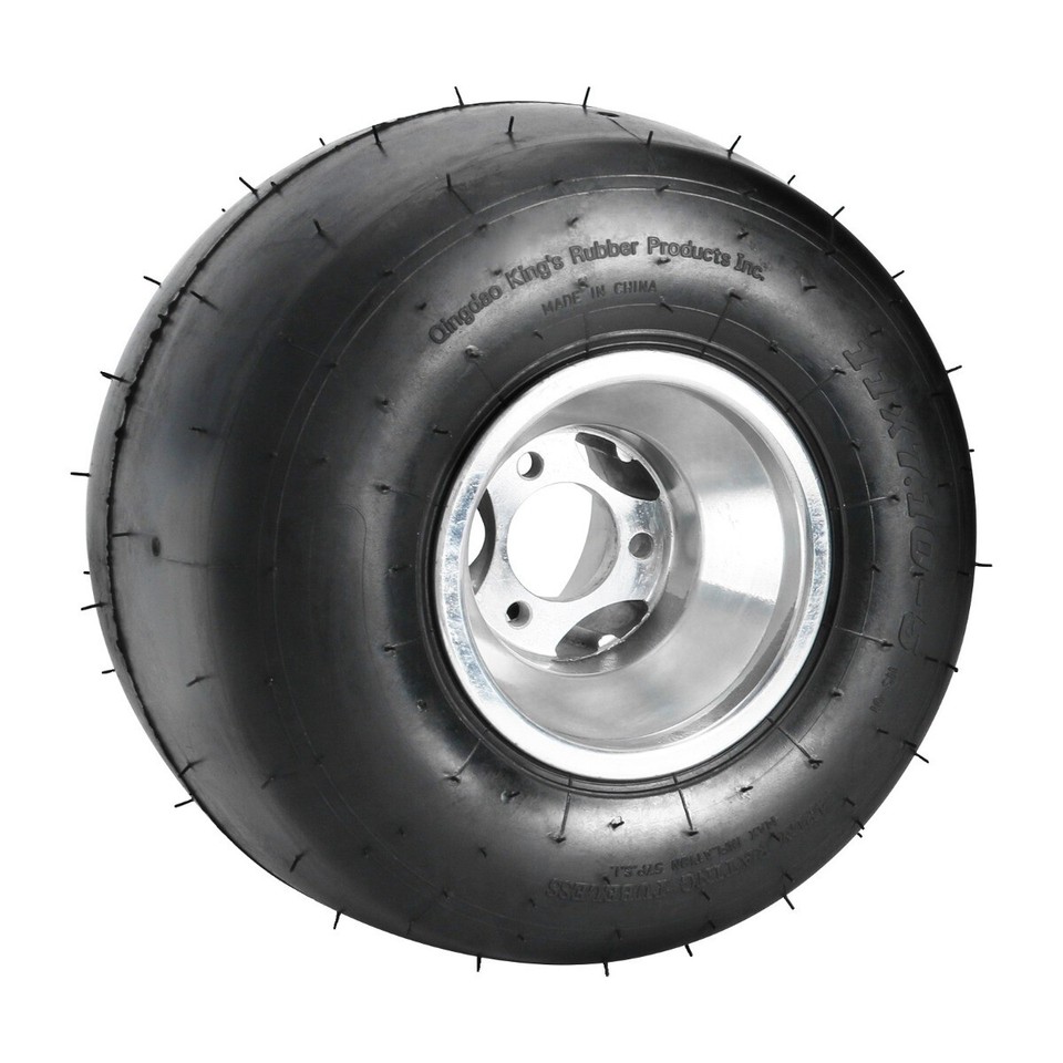 Set 4, 5" Go Kart Wheel 10x4.50-5 Front & 11x7.10-5 Tire Rim 3 Stud ...