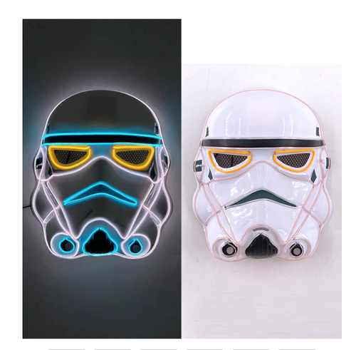 Glowing Neon Halloween LED Star Wars Storm Trooper Light Up Mask | eBay