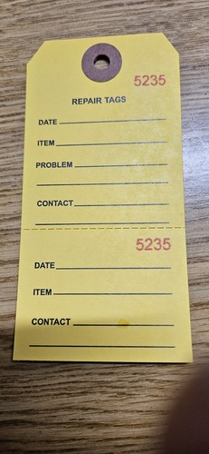 Service/Repair Tags 100ct. | eBay