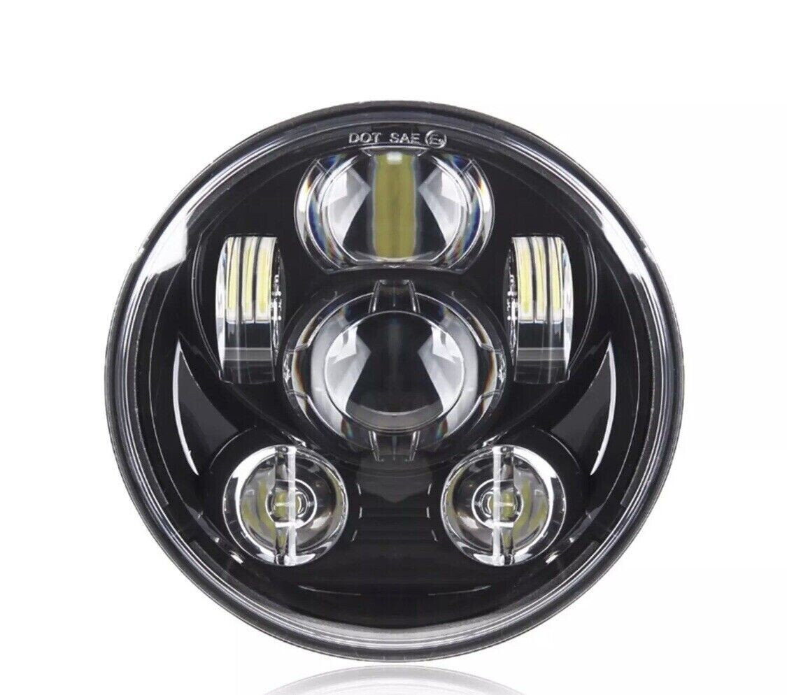 5.75" Chrome LED daymaker bullet headlight Harley Sportster dyna ...