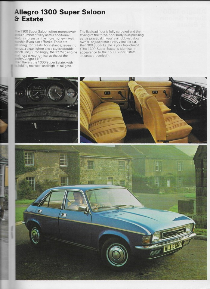 1979 Austin Morris car brochure: Mini/Maxi/Princess/Allegro/Marina/MGB ...