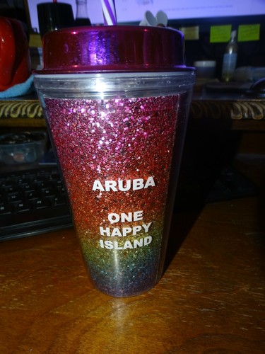 ARUBA ONE HAPPY ISLAND PLASTIC CUP WITH STRAW NEW | eBay