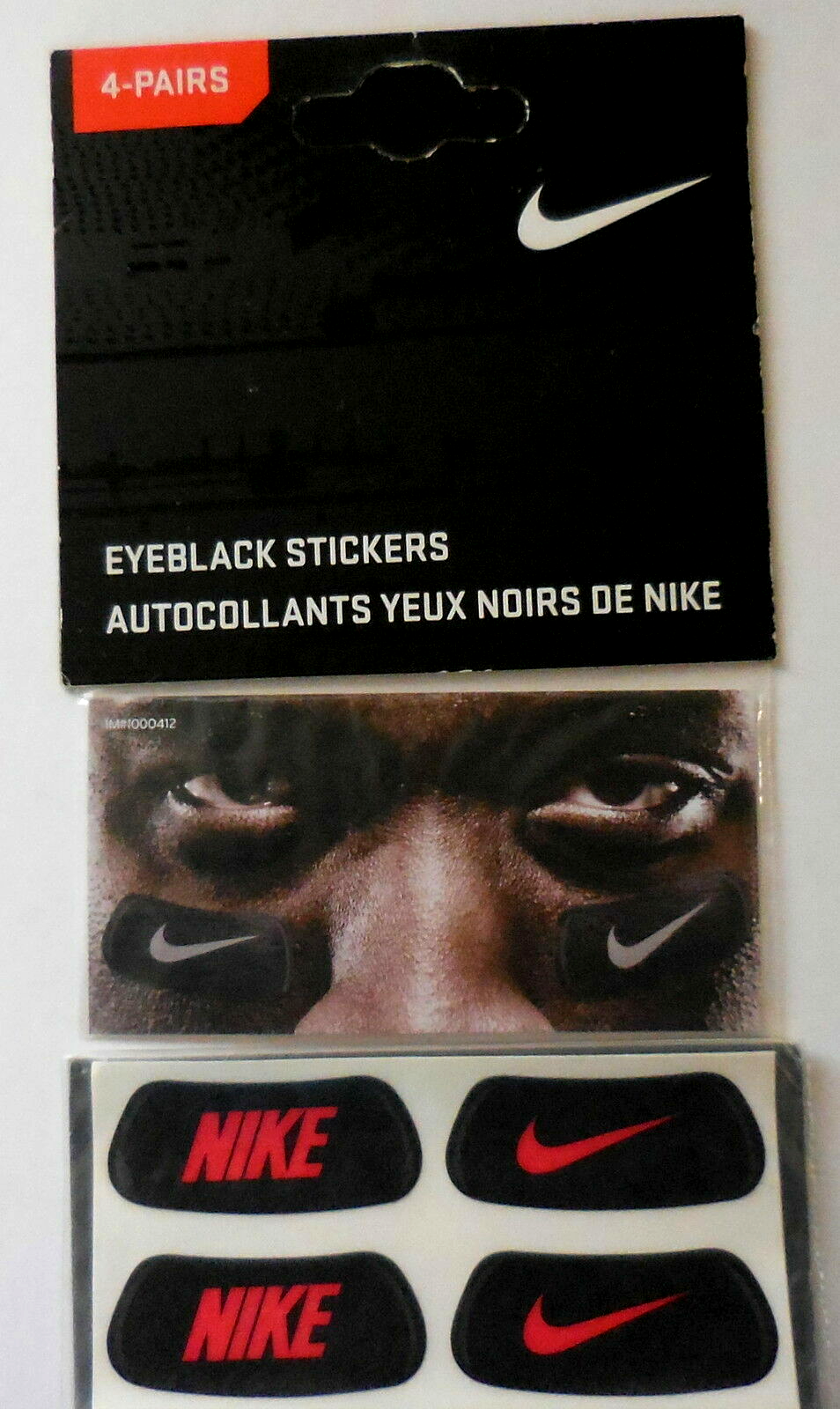 Nike EyeBlack Stickers 4 Pairs Black/Red | eBay Australia