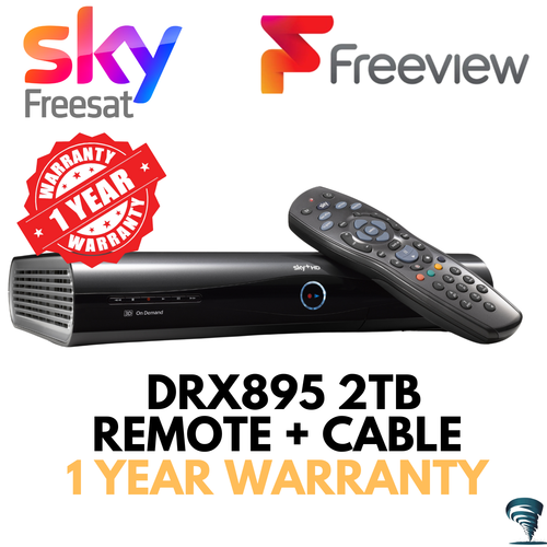 Sky + HD Box 2TB WiFi (Remote Control & Cables) Slimline Plus DRX895 ...