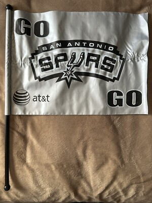 SAN ANTONIO GO SPURS GO 12x17 INCH CAR/HOME FLAG BANNER AT&T CENTER ...