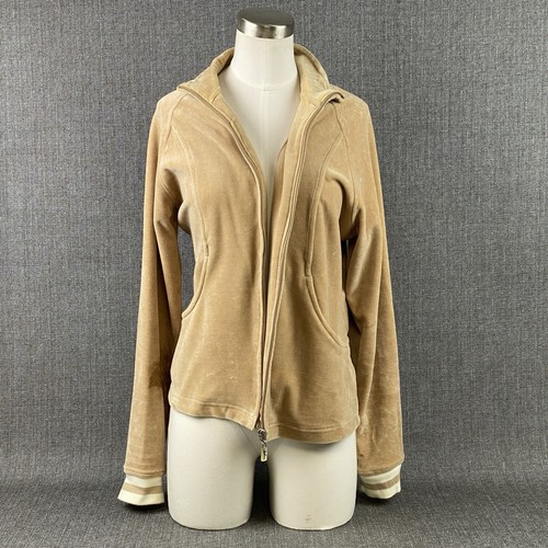 Danskin Women's Full Zip Casual Beige / Light Brown Fleece Jacket size ...