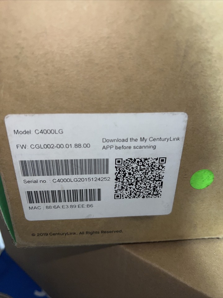 CenturyLink C4000LG DSL Modem Router White No Power Cord | eBay