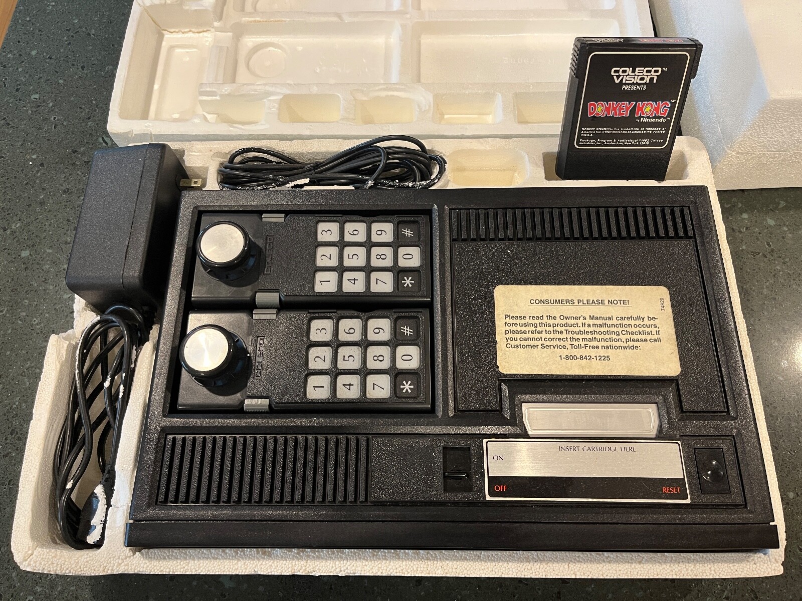 ColecoVision Console + Roller Controller + Donkey Kong - UNTESTED - AS ...