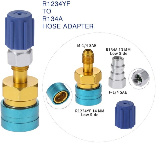 R12 to R134a Adapter & R1234yf Quick Coupler & Low Side R-134a Service ...