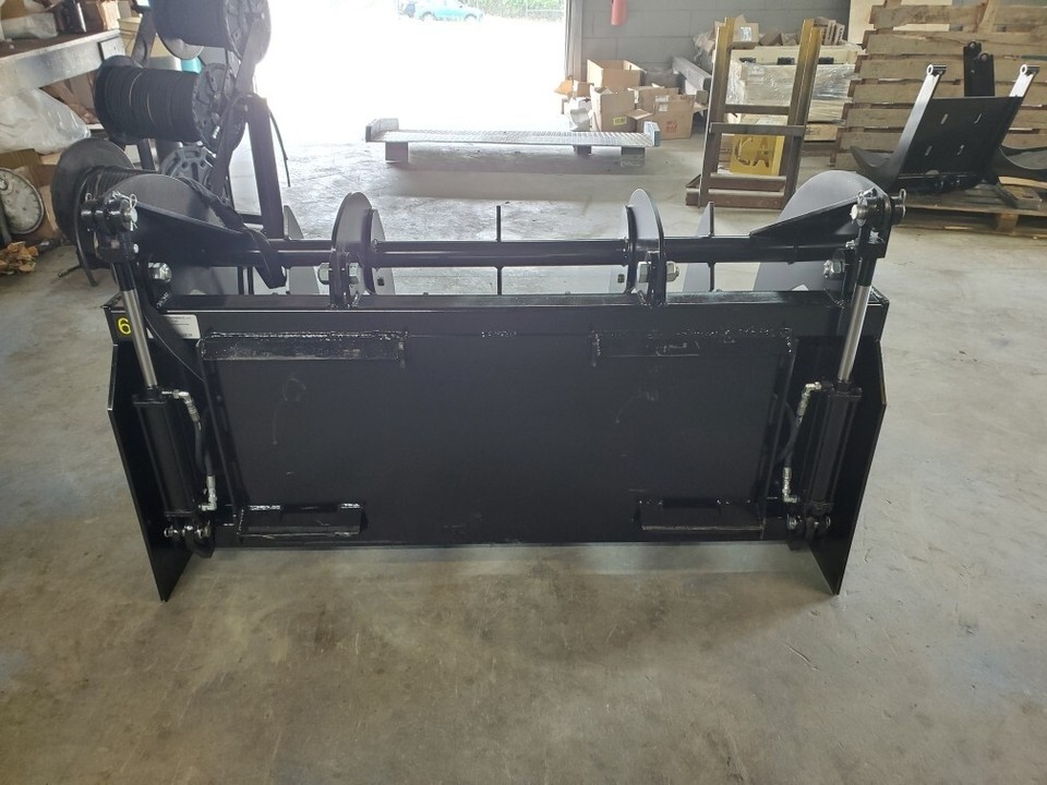 60" COMBO TINE Brush Root Rake Grapple Attachment SkidSteer Tractor ...