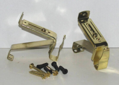 Graber Mounting Brackets for Decorative Traverse Rod, finish Brass | eBay