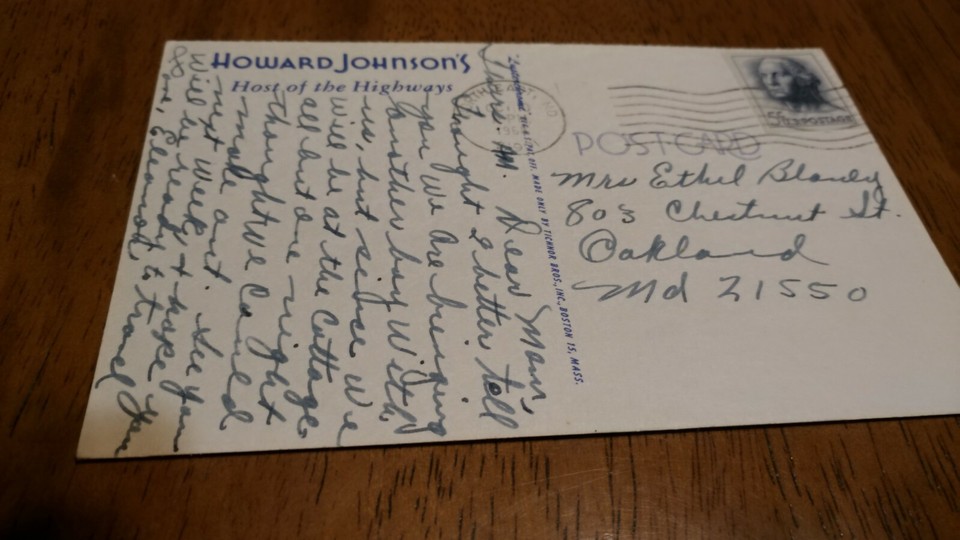 VINTAGE POSTCARD HOWARD JOHNSON'S HOST OF THE HIGHWAY POSTED 5 CENT ...