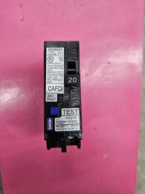 *LOT OF 10* SIEMENS QA120AFCN 20A AFCI PLUG ON CIRCUIT BREAKER | eBay