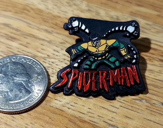 Vintage Dr. Octopus Doc Ock Toy Biz Pin Spider-Man 1994 Button Snap-on | eBay