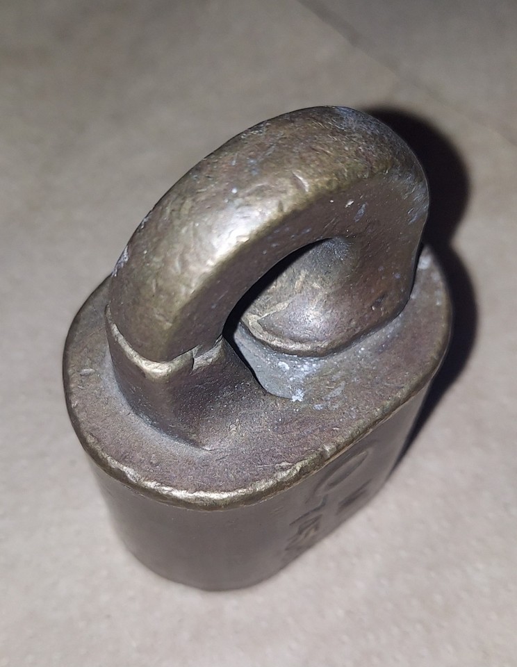 Vintage Brass USPS Reg'd Mail Lock Postal Rotary Padlock NO KEY M-74588 ...