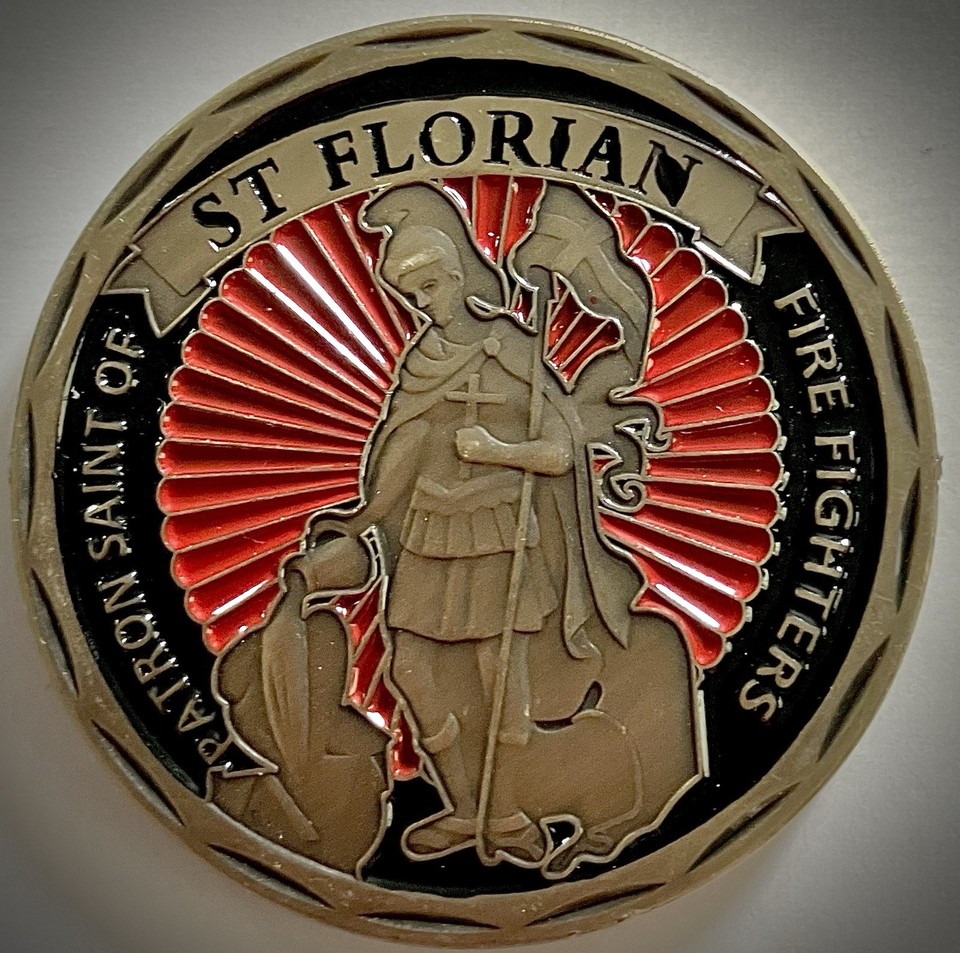 Firefighter’s St. Florian Challenge Coin-Brass Colored-Coin For ...