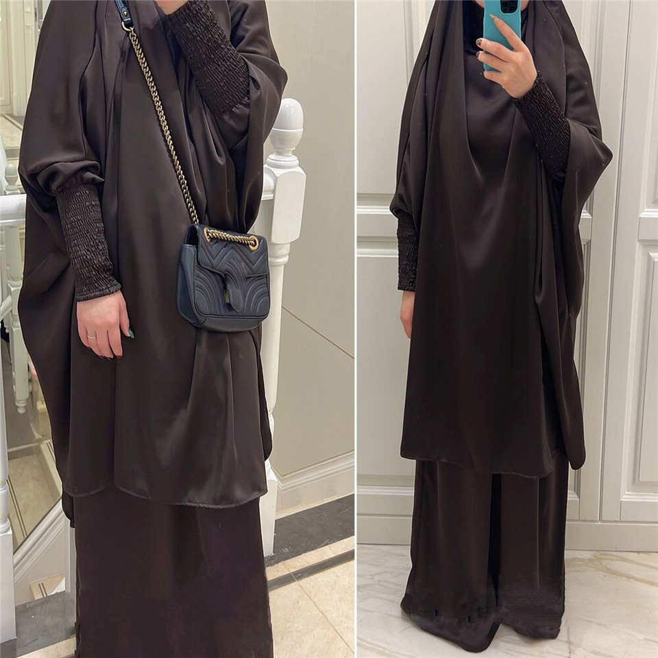Khimar Hijab Overhead Burqa Caftan Abaya Muslim Women Prayer Set ...