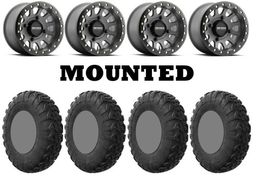 Kit 4 EFX MotoVator R/T Tires 35x9.5-15 on Method 401 Beadlock Titanium ...