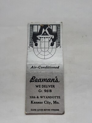 Beaman's We Deliver Kansas City Missouri Matchbook Cover | eBay