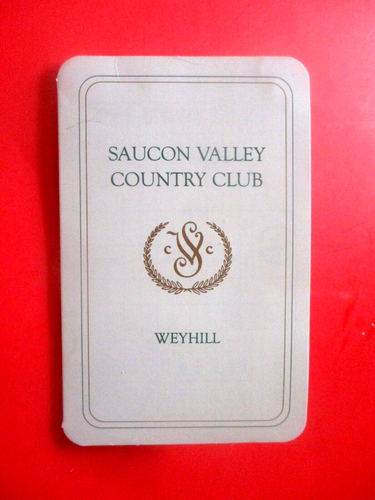 vtg Golf Scorecard - SAUCON VALLEY COUNTRY CLUB cc - Weyhill ...