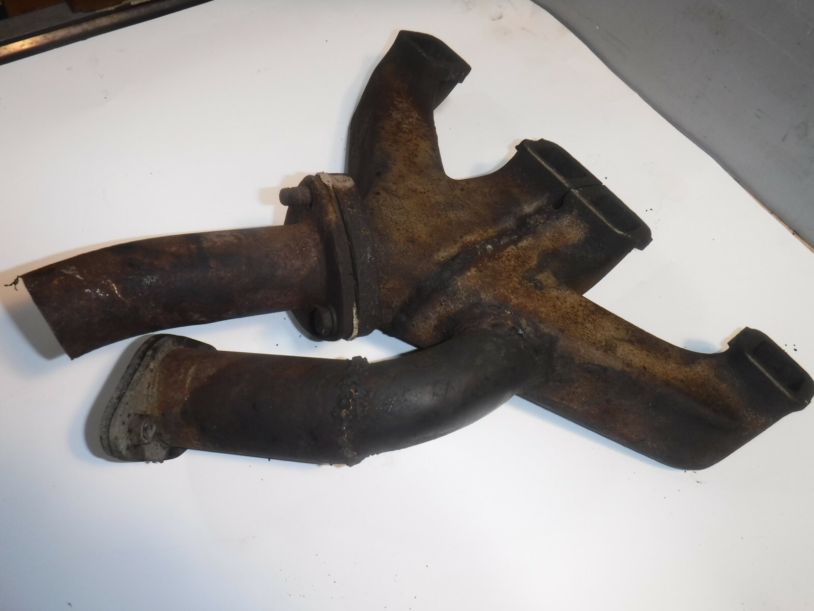 1953 MG TD Exhaust Manifold-With Exhaust Cutout-Welded-Not Stock-Go ...